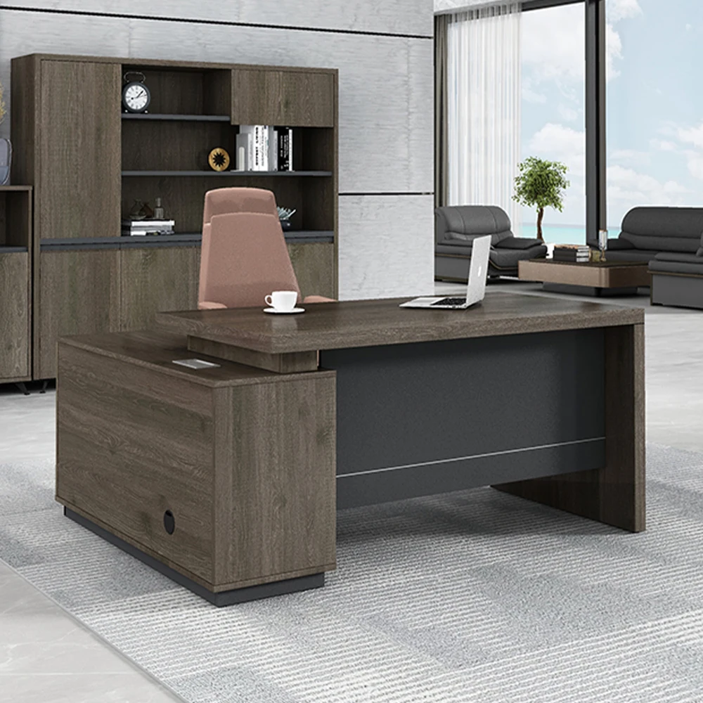 Custom Size Manager Melanmine Office Furniture Suite Set Small Wooden ...